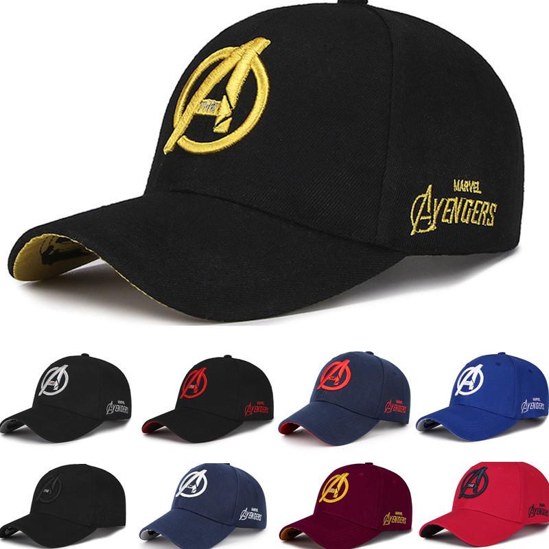 Buy Unisex Marvel Logo Embroidery Baseball Hat Casual Wide Brim Flat ...