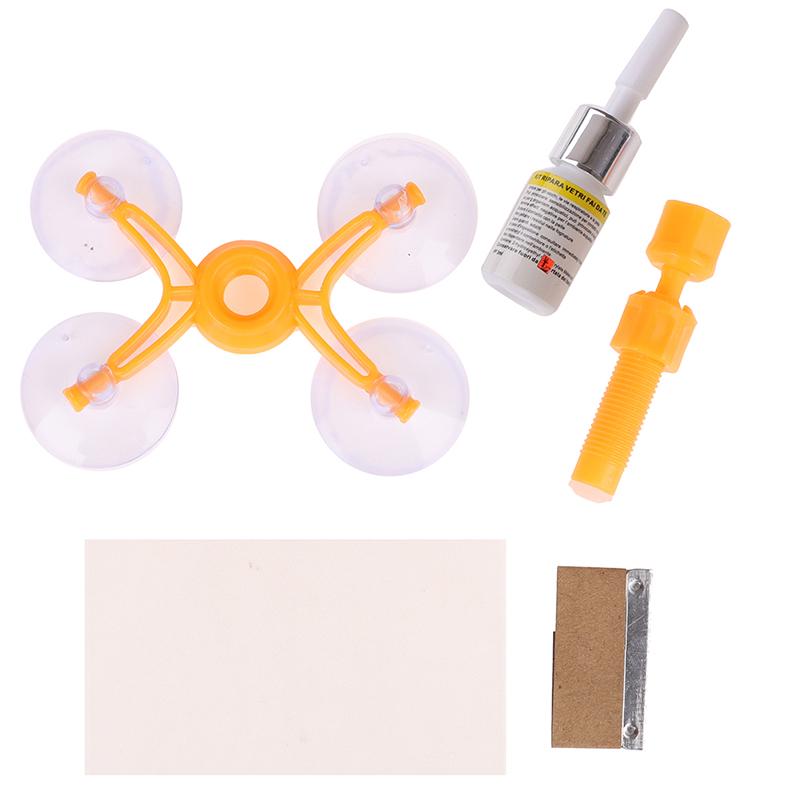 Buy Diy Car Wind Glass Windscreen Windshield Repair Tool Kit Yellow For ...