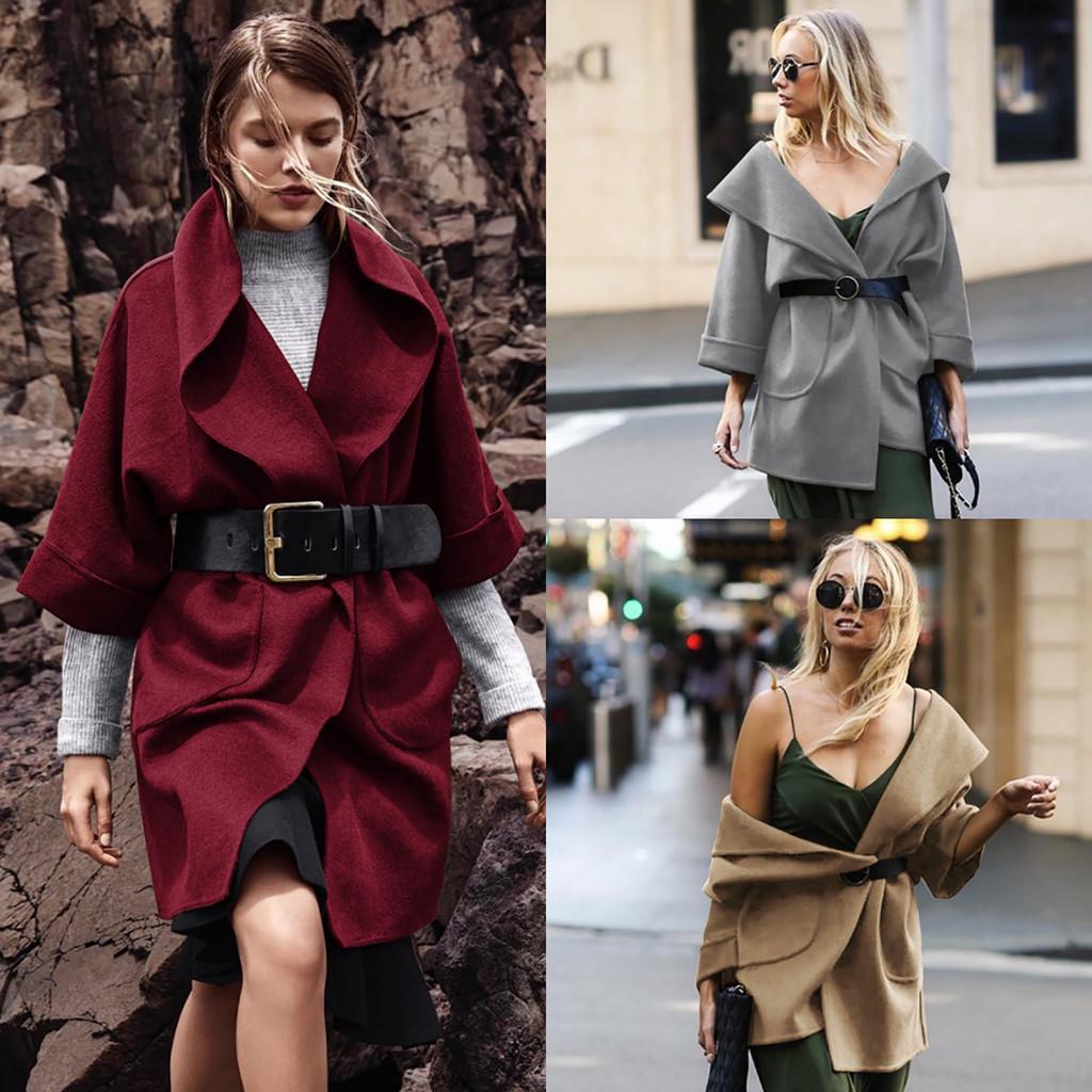 Buy Women Open Front Long Sleeve Coat Jacket Parka Outwear Cardigan ...