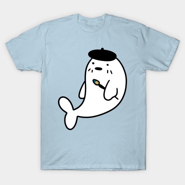 Cheapest Man Great T Shirts Beatnik Baby Harp Seal T Shirt O Neck ...
