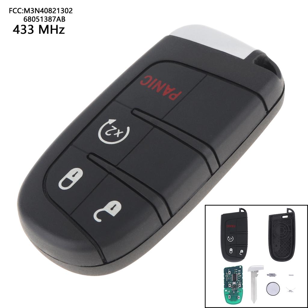 Buy 433MHz Keyless Uncut Flip Remote Key Fob Transmitter Push Start ...