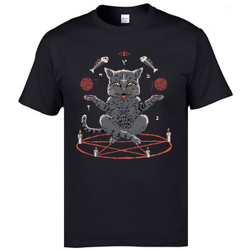 Satın alın Satan Devious Necromancer Cat Magic Normal T Shirt Satanic ...