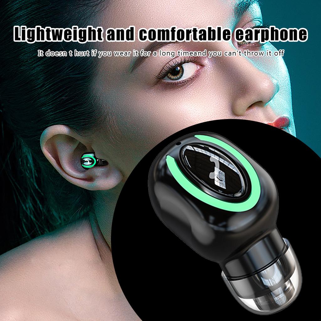 Buy M9 Single Ear Wireless Earphone HD Calls LED Light In-ear Bluetooth ...