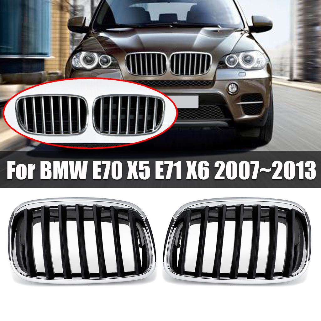 Buy 1 Pair ABS Front Bumper Kidney Grille Grill For BMW E70 X5 E71 X6 ...