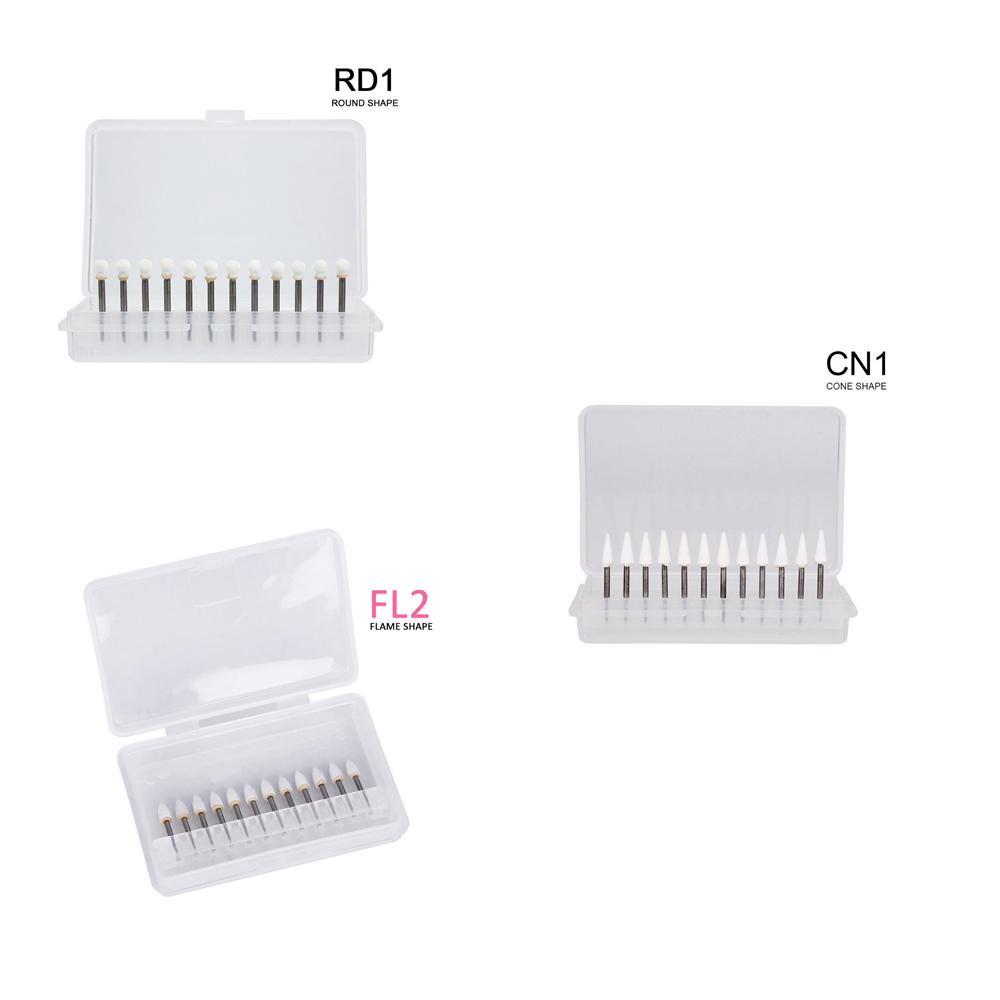 Buy 12 Pcs Ceramic Grinding File Nail Art Polishing Buffing Sanding ...