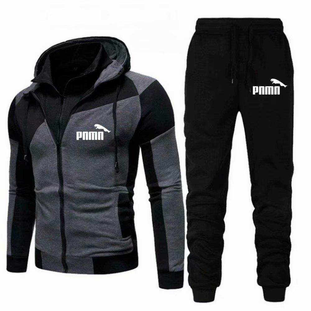 Autumn and Winter Tracksuit Men Two Pieces Set Mens Sportswear Male ...
