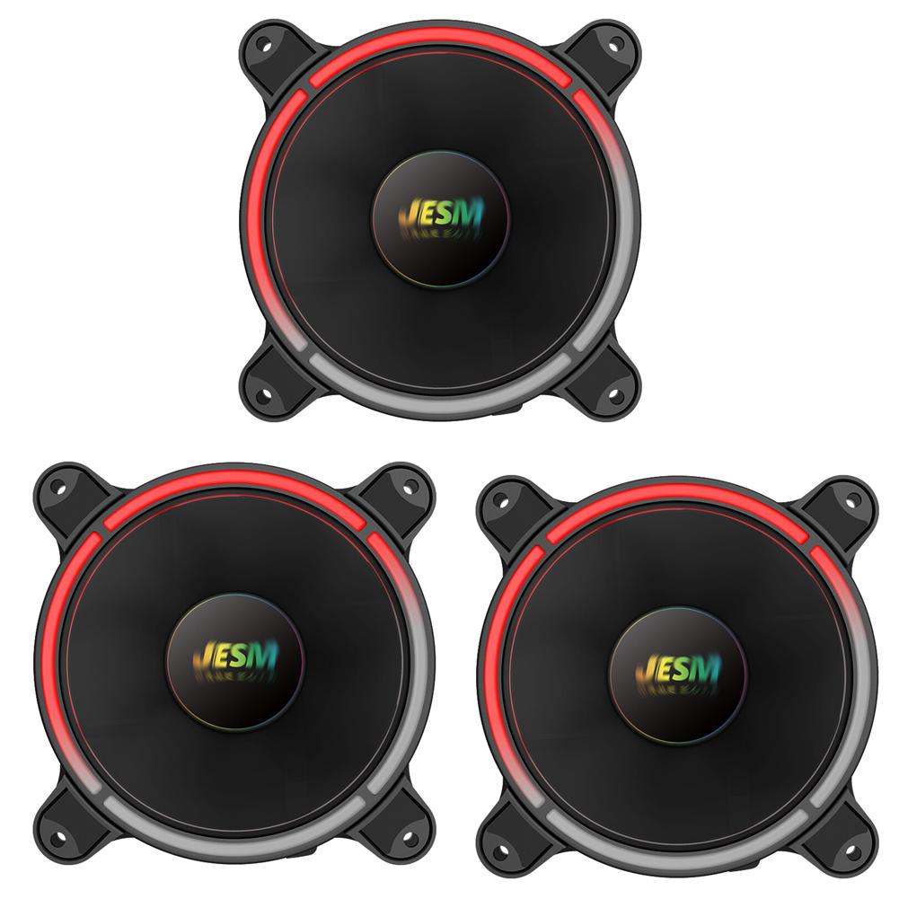 Buy 3pcs PC Computer Case Cooling Fans Streamers RGB 120mm Low Noise ...