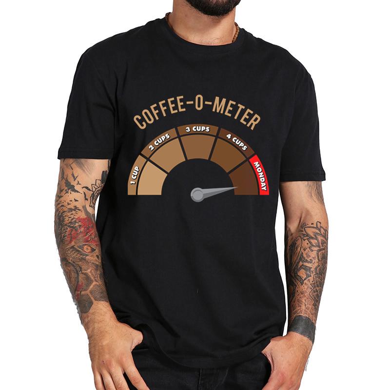 Buy Coffee O Meter Monday T Shirt Mens Soft Cotton Tee Shirt Summer ...