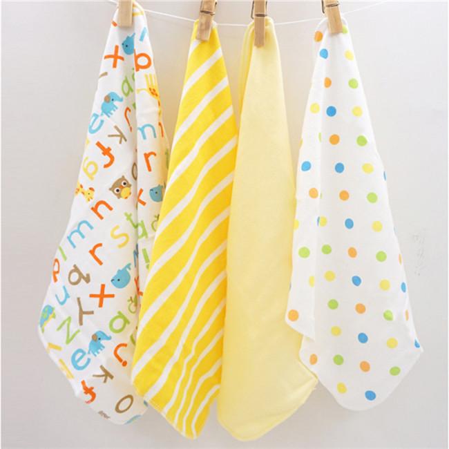 Buy Baby Small Square Hand Towel Feeding Napkin Soft Cotton Cloth ...