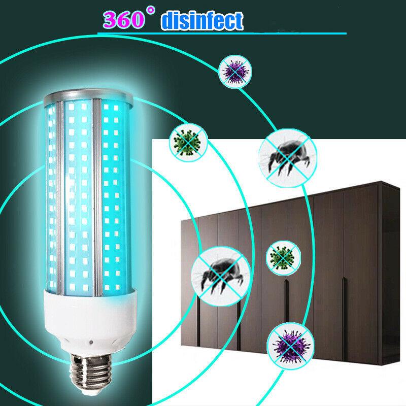 Buy 60W UV E27 Led Germicidal Lamp Remote Control Timing Killing Virus ...