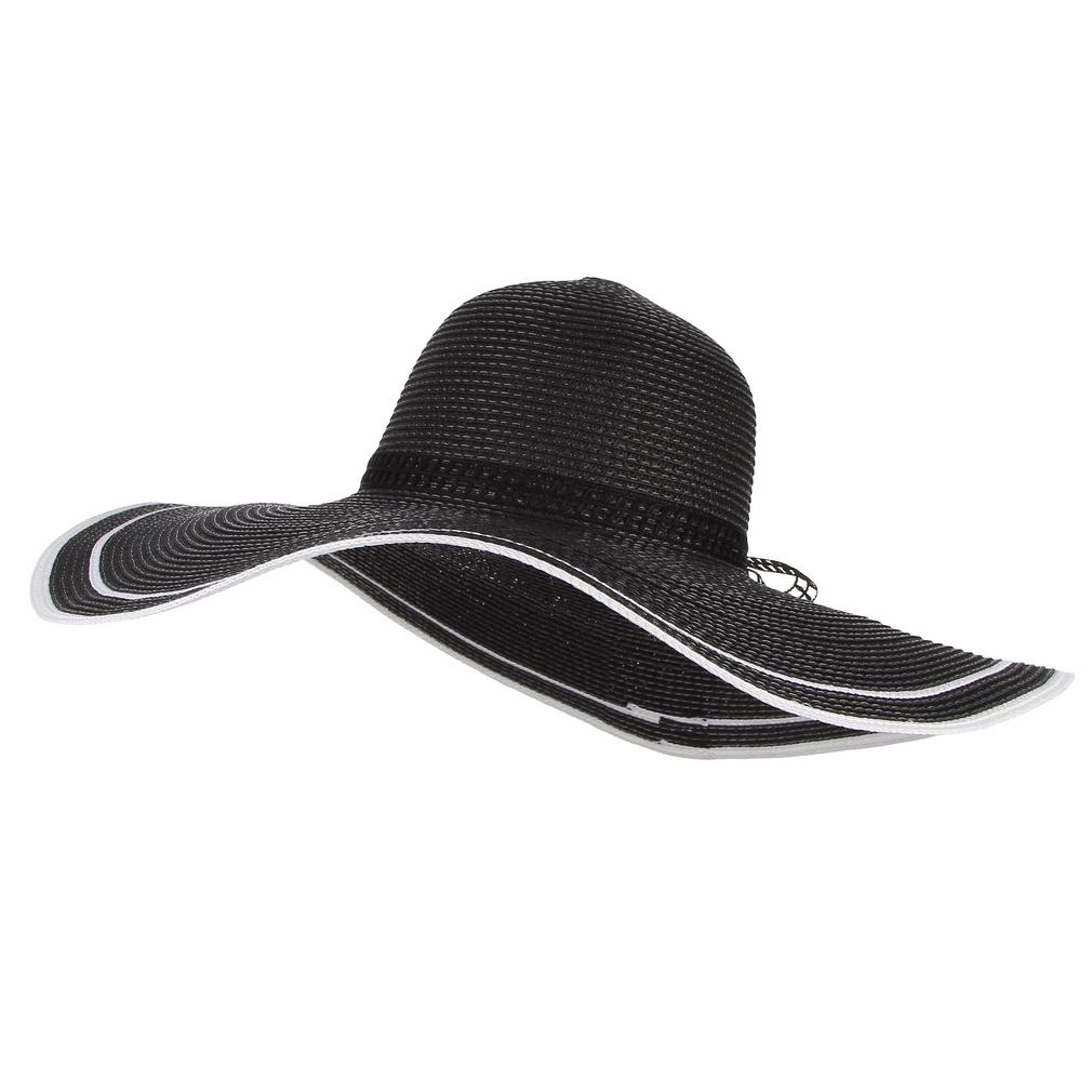 Buy Wide Brim Round Top Summer Hat Bowknot Beach Hat for Women Sun ...
