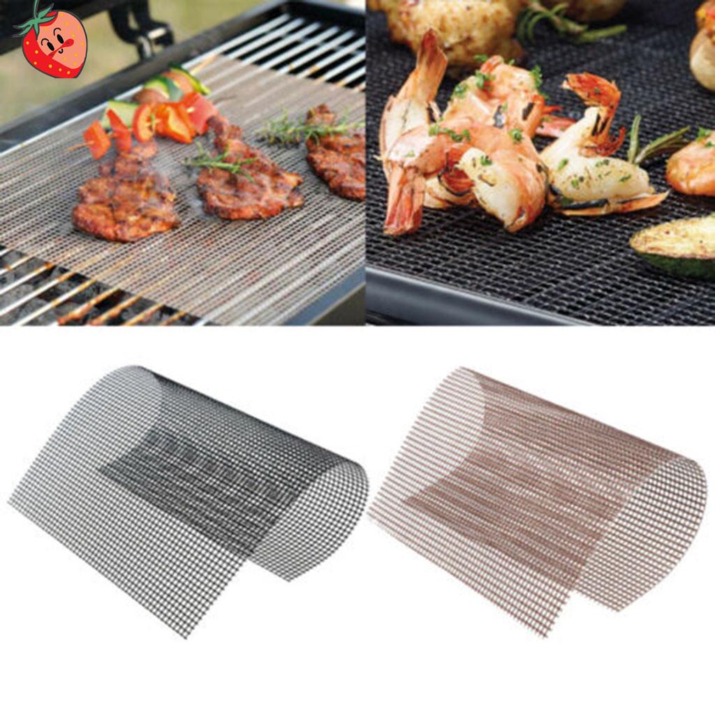 Buy BBQ Grill Pad Teflon Non-stick Mesh Net Barbecue Grilling Baking ...