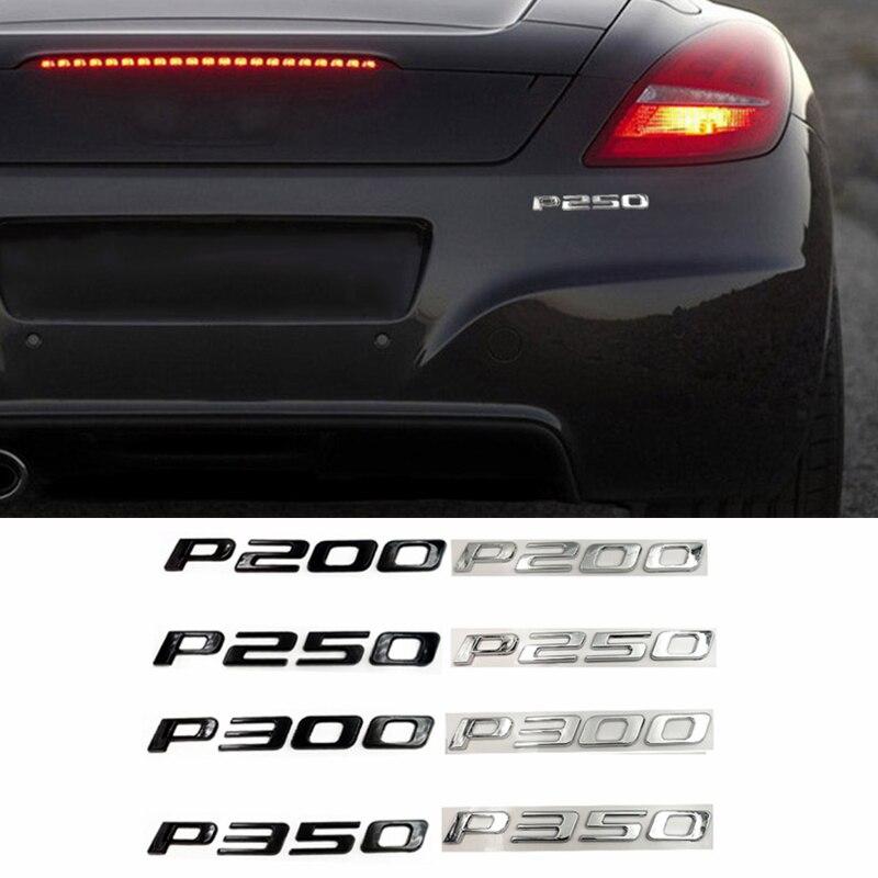 Kaufe Letter P200 P250 P300 P350 Logo ABS Car Body Sticker Decal Rear ...