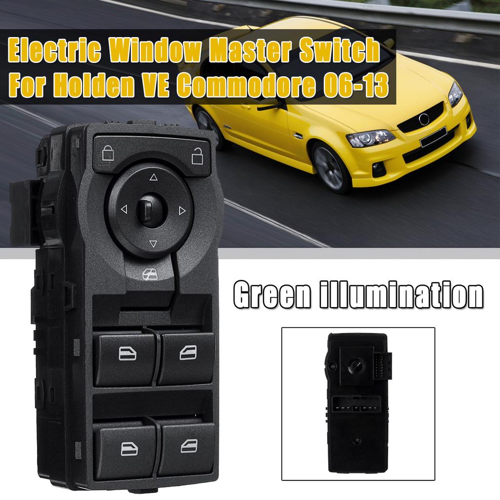 Buy Car Electric Power Window Master Control Switch Button Door Green ...