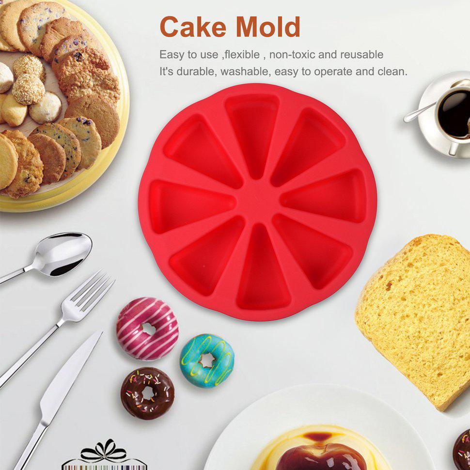 Fat Daddios Cake Pans 2-Pack Silicone Triangle Cake Pans | 8-Cavity ...