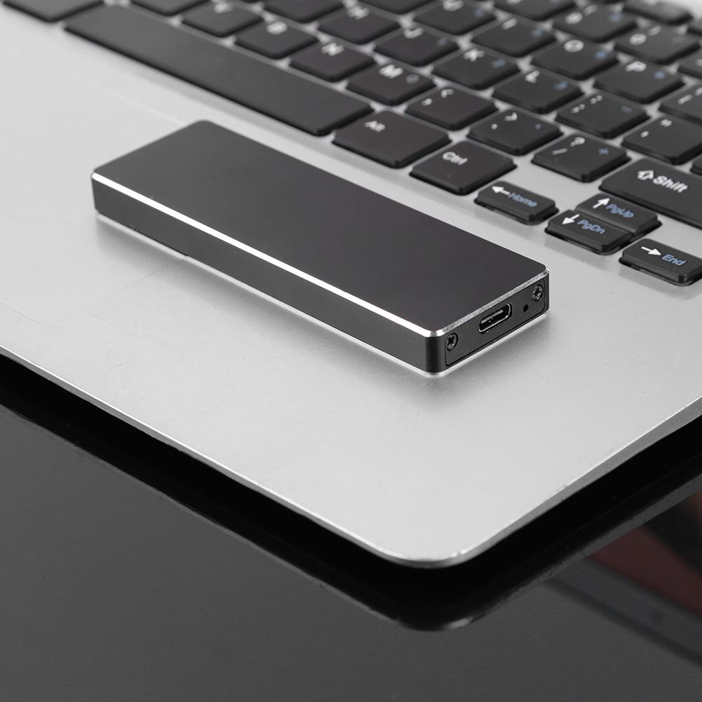 M2 SSD Case Enclosure Disk Box M.2 to USB 3.1 Adapter (C-C Cable)(Black ...