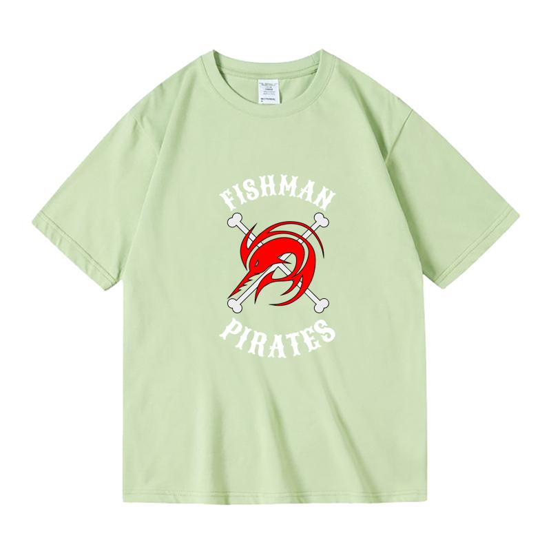 Buy 210 GSM Men's Heavy 100% Cotton T-Shirt Fishman Pirates One Piece ...