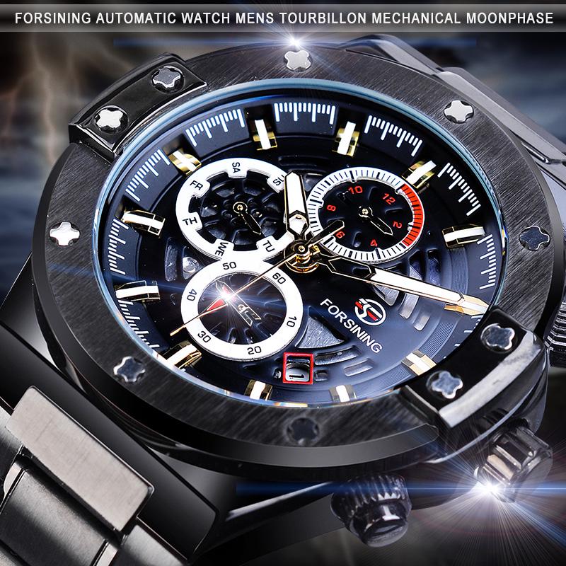 Buy Mechanical Watches Automatic Multifunction 6 Hands Date Luminous ...