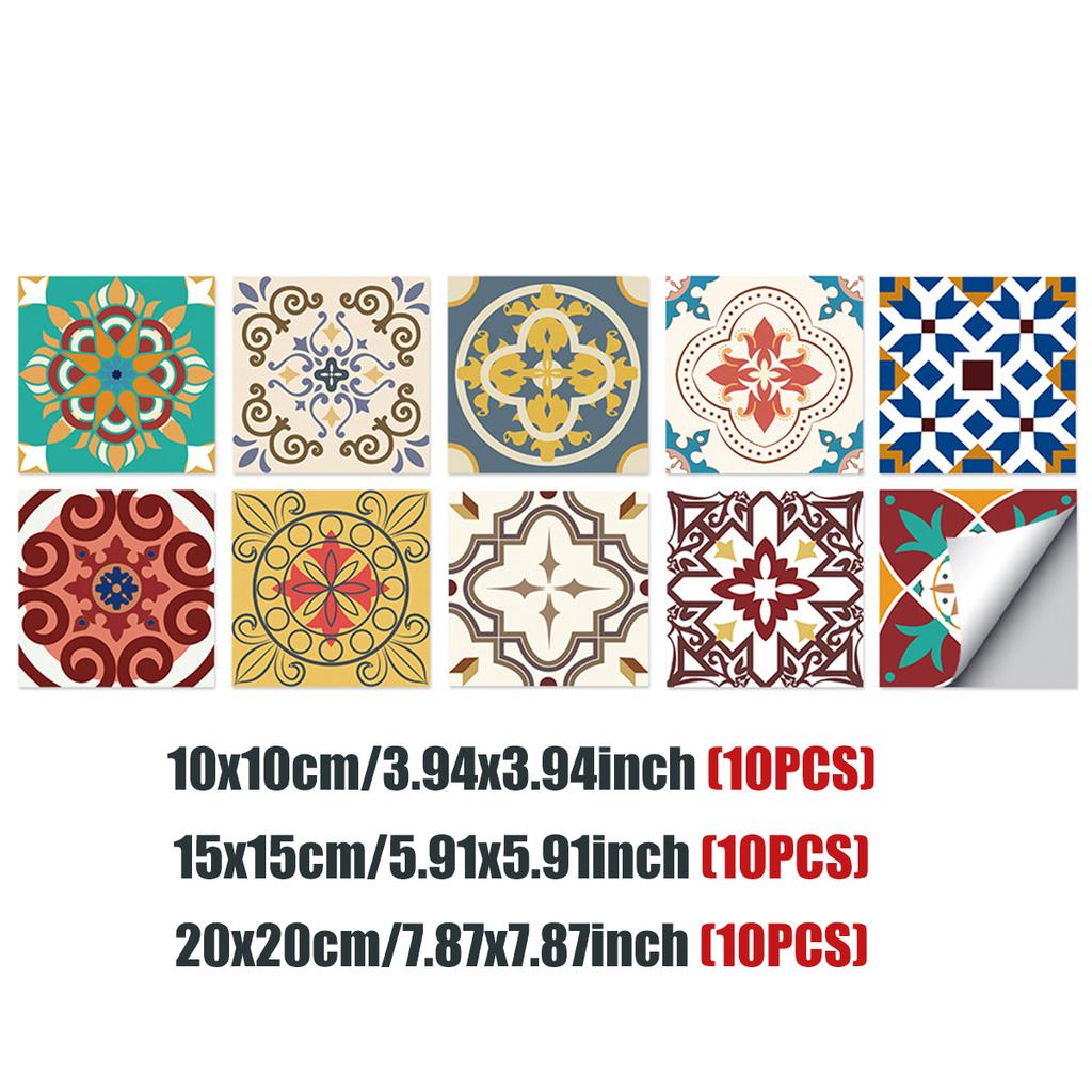 Buy 10x10/15x15/20x20cm Wall Tiles Stickers Kitchen Adhesive Bathroom ...