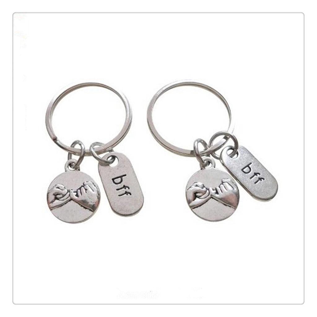 Buy 2 Best Friends Promise Keychains, Best Friends Key Ring, Initial ...