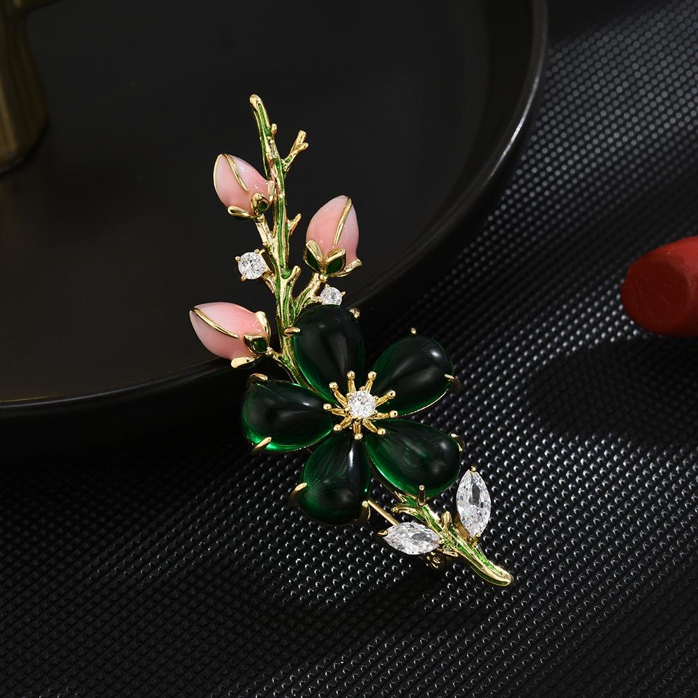 Buy Senior Brooches Lotus Flower Brooch Pins for Women Suit Pendant ...