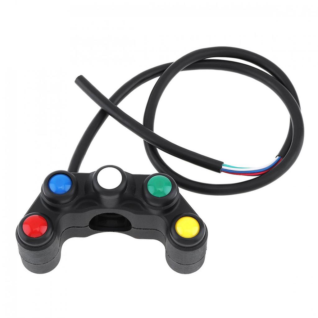 Buy 22MM Motorcycle Handlebar Control Switch 5 Button Array Handlebar ...