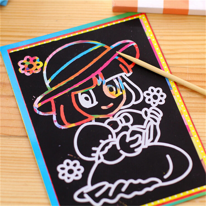Buy Magic Scraping Drawing Paper Toys Coloring Picture Children ...