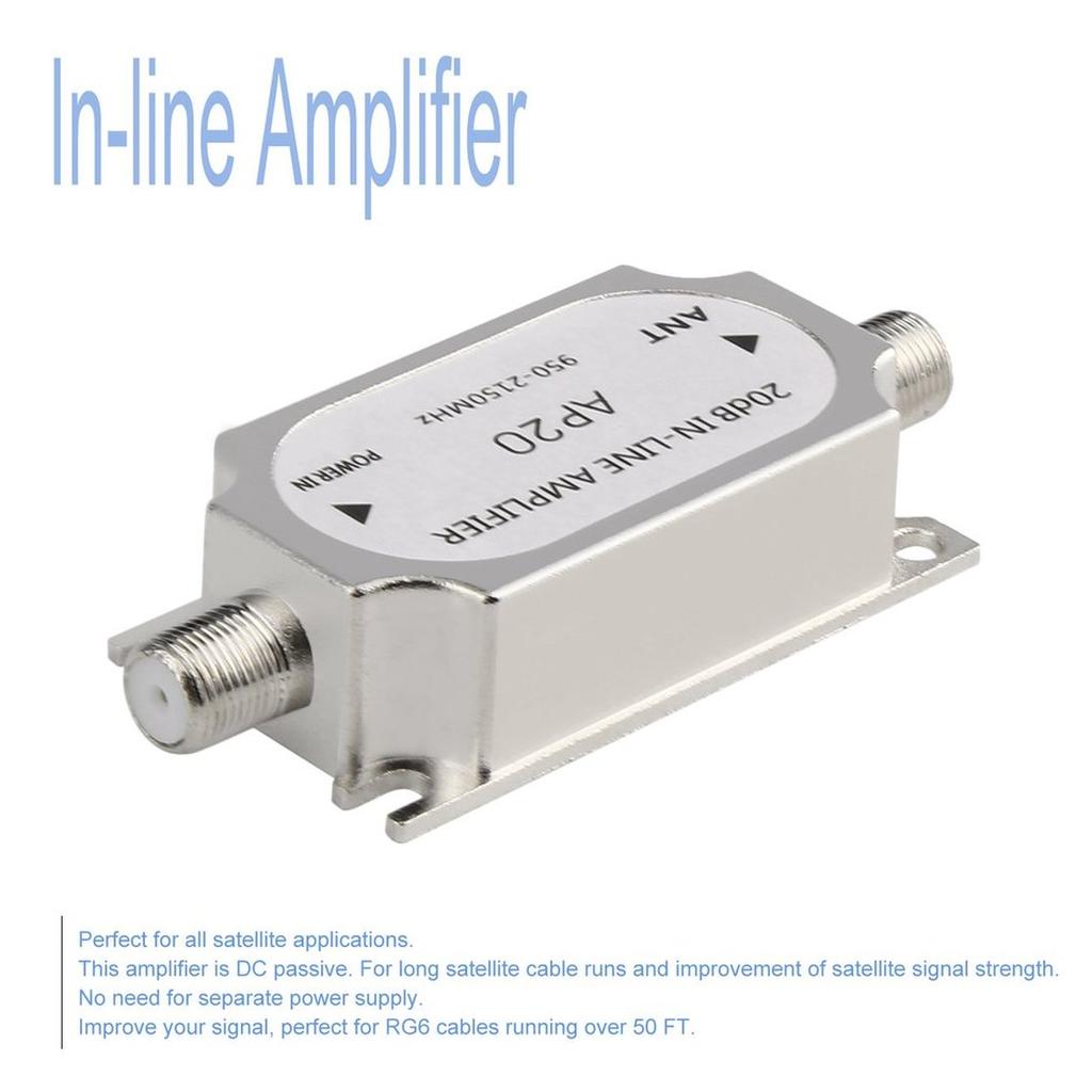 Cheap AA BB Satellite 20dB In-line Amplifier 950-2150MHZ Signal Booster ...