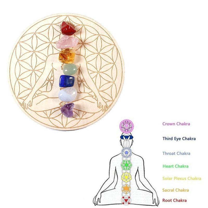 Koop Natural Crystal Column Seven Star Energy Stone Set Board Wobble ...