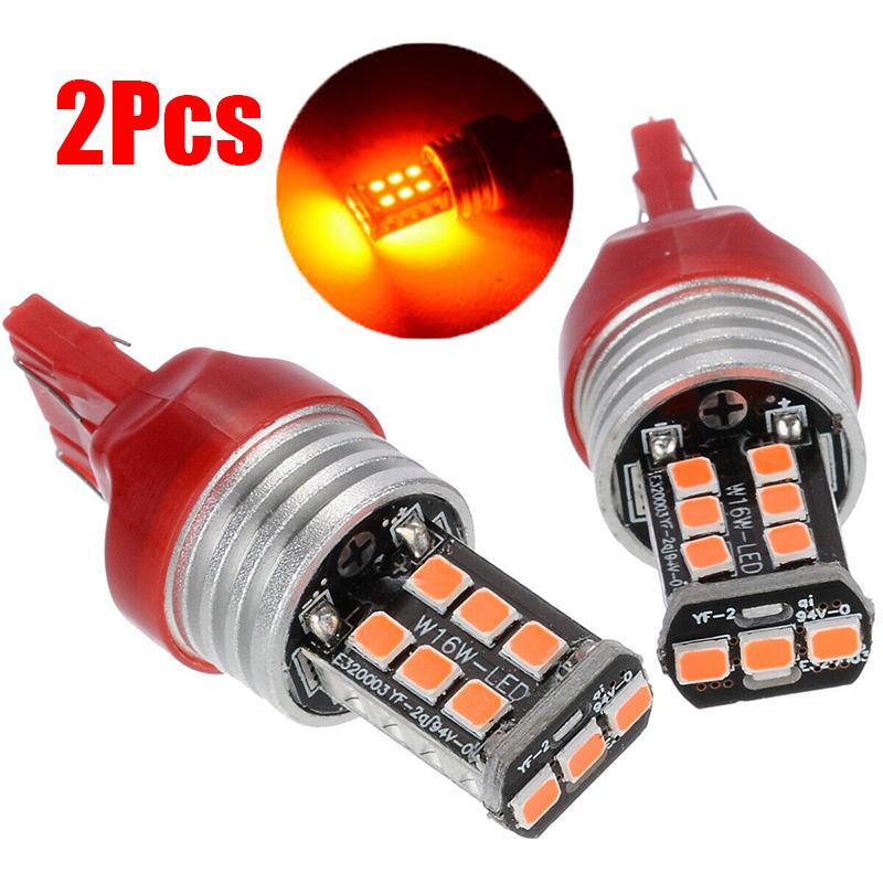 2pcs Red T20 7443 15 LED Dual Filament Car Reverse Lamp Stop Side Light ...