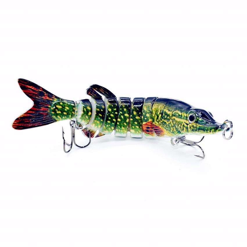 Buy 5inch Pike Fishing Bait Swimbait Lure Life-like Fish 8segment ...