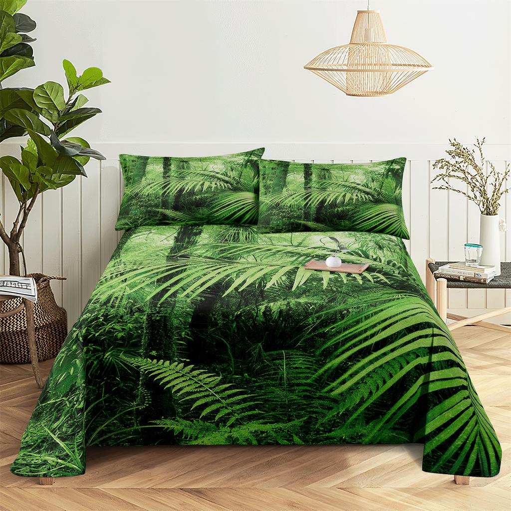 Satın alın Green Forest Bedding 3 Piece Sheet Set 3D Printed Polyester ...