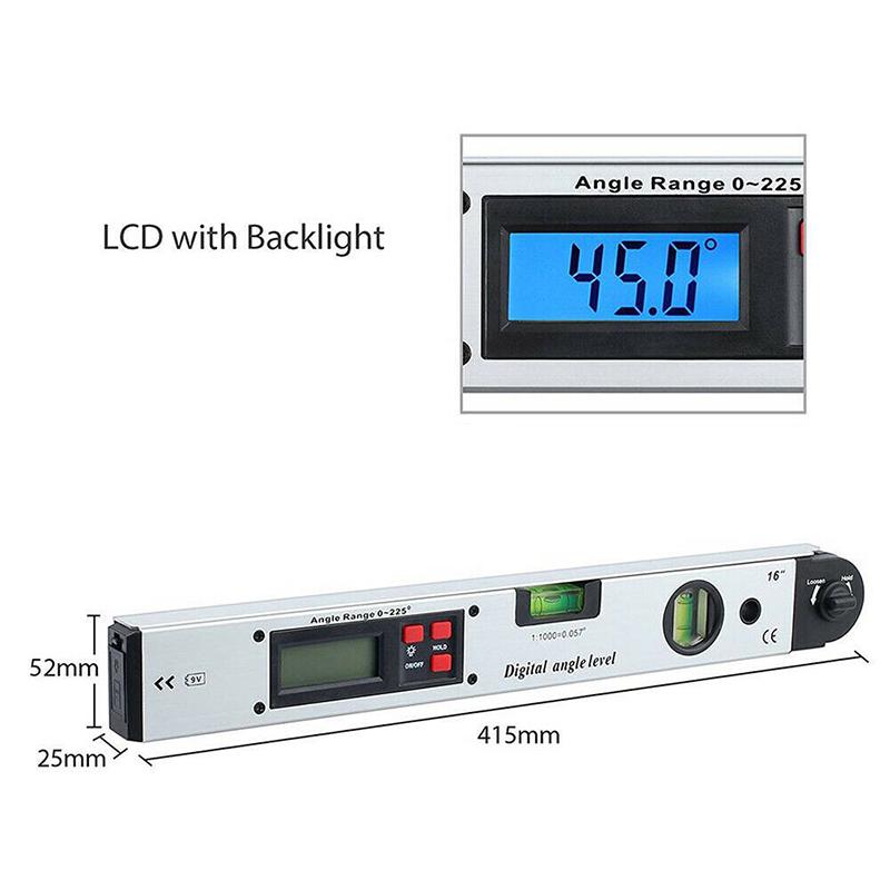 1Pc Lcd Display Digital Angle Measuring Device 0~225 Degree Angle ...