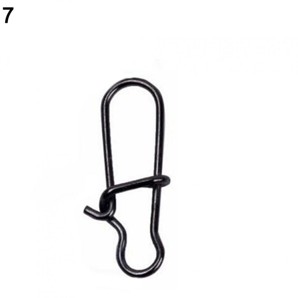 Buy 100Pcs Heavy Duty Stainless Steel Fastlock Fishing Snap Hook Lure ...