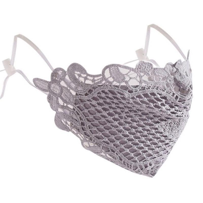 Buy Women Lady Charming Stylish Brief Solid Lace Breathable Face Mask ...