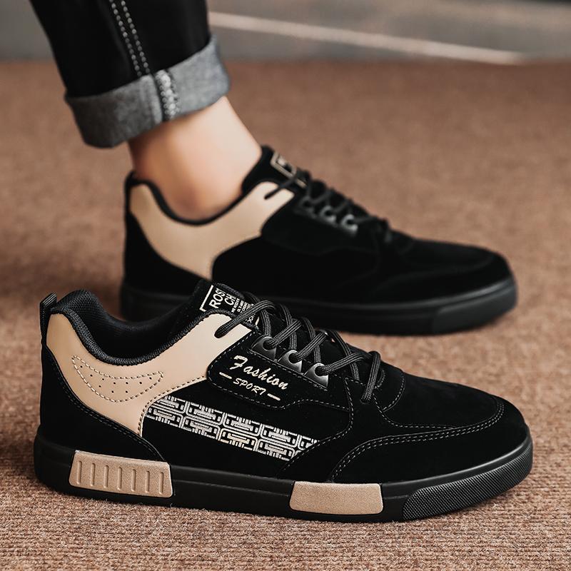 Men Casual Sneakers Simple Design Skateboard Flat Outdoor Sneakers ...