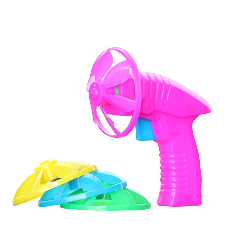 Buy Rotating Disc Kids Toys Flying Rotation Plate Pistol Plastic ...