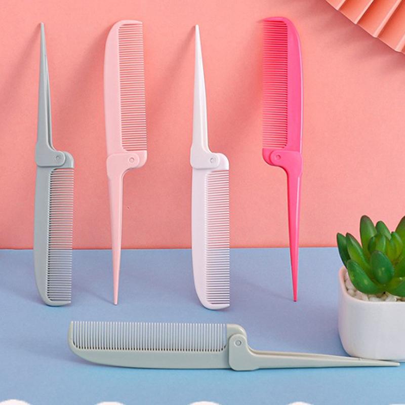 Buy Folding Hair Comb Head Massager Pointed Tail Hair Brush Hair Dye ...