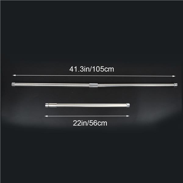 Buy Retractable Adjustable Stainless Steel Clothes Hanging Rod Closet ...