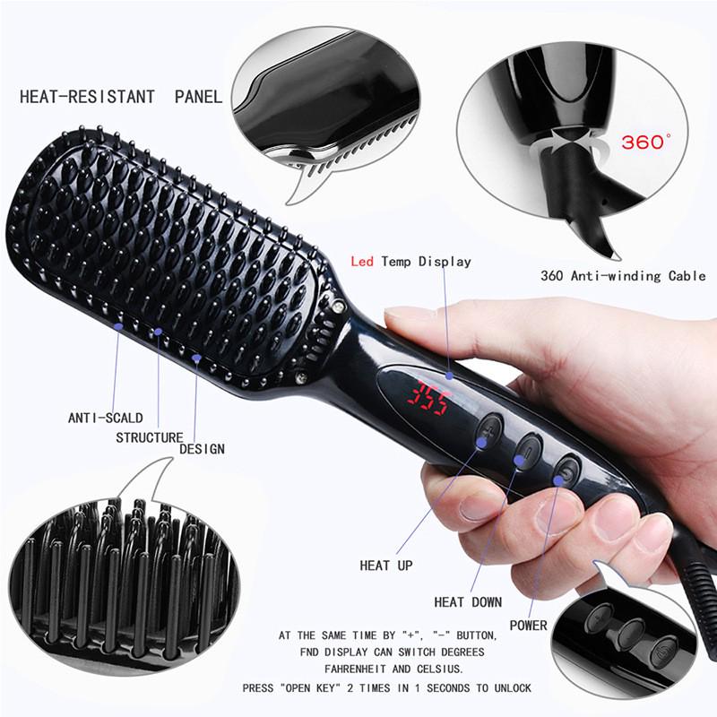 Cheap Quick Beard Straightener Hair Straightener Irons Comb Styling ...