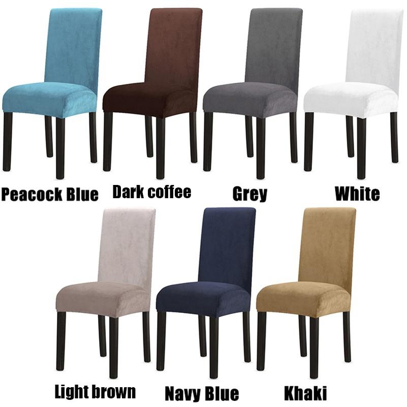 Buy 1/2/4/6Pcs Velvet Fabric Super Soft Chair Cover Luxurious Office ...