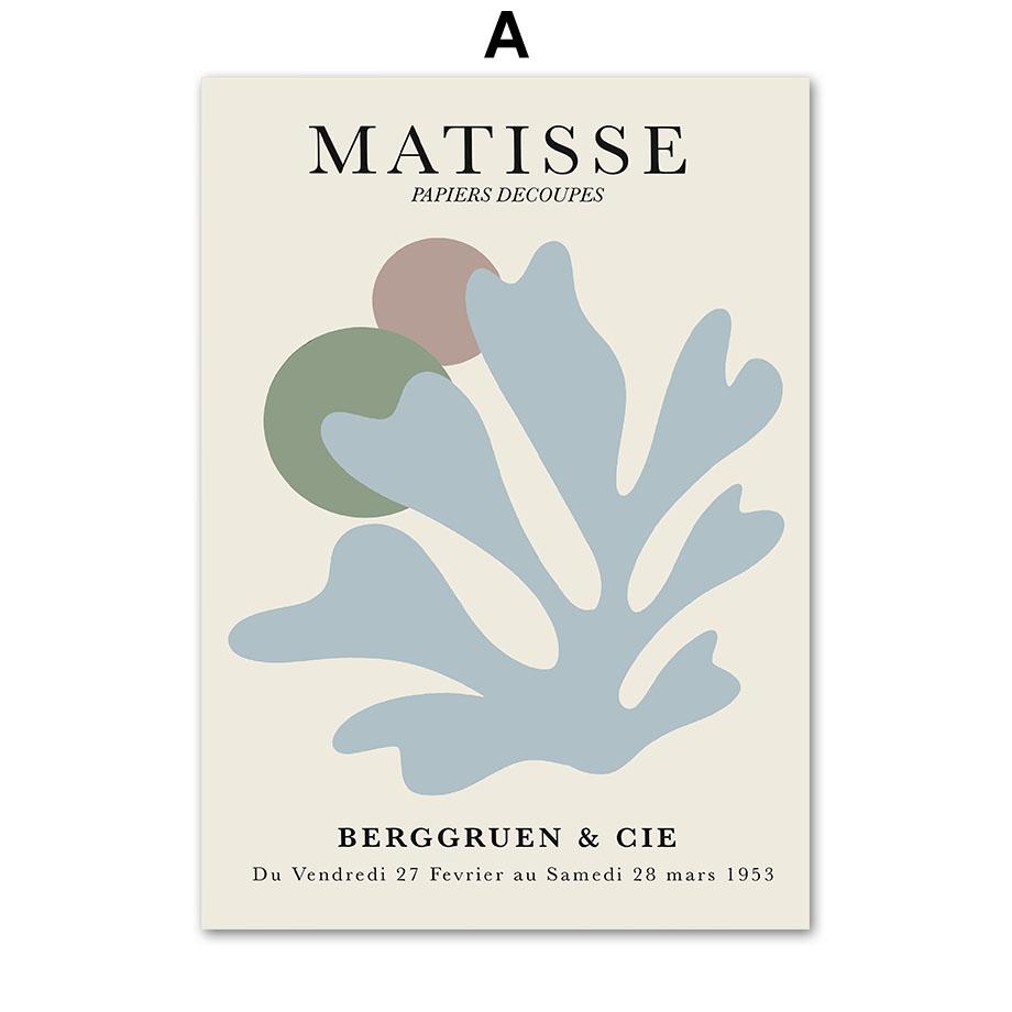 Satın alın Henri Matisse Picasso Coral Face Lines Monstera Posters And ...