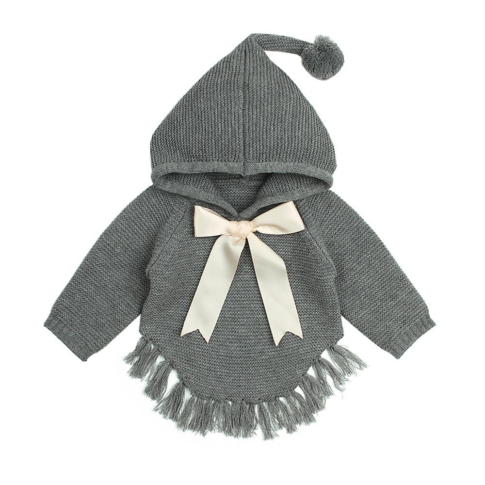 Motherlove Baby Girls Tassel Bow Sweater Newborn Infant Boys Hooded ...