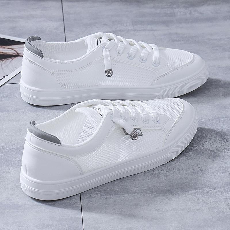 Cheap Women Casual Shoes Breathable Mesh White Shoes Summer Flats ...