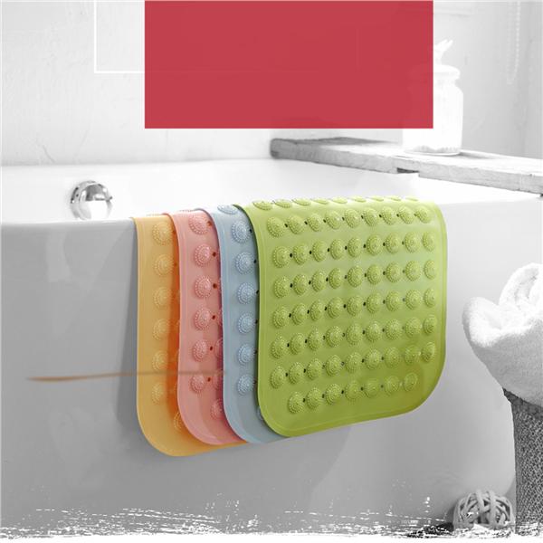 Buy 48x48cm Bath Mat TPR Rubber Non-slip PVC Pad with Dots Bath Mat ...