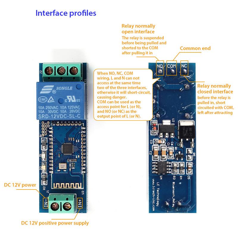 Buy Smart Bluetooth Relay Module Remote Control Switch Internet 12V IOT Wireless Module Mobile ...