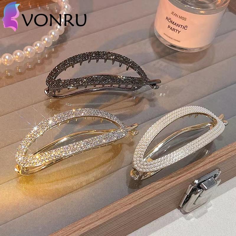 Kaufe 2022 Neue Luxus Strass Klaue Clip für Frauen Elegante Perle Harte ...