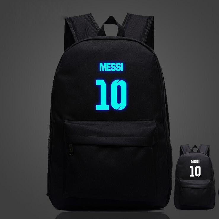 Buy 10 Types Luminous Lionel Messi Logo Barcelona Backpack Girls Boys ...