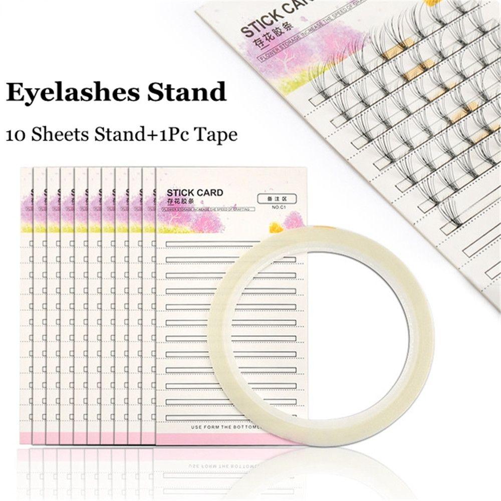 Display Stand Eyelash Storage Strip Camellia Grafting Lashes Sticker ...