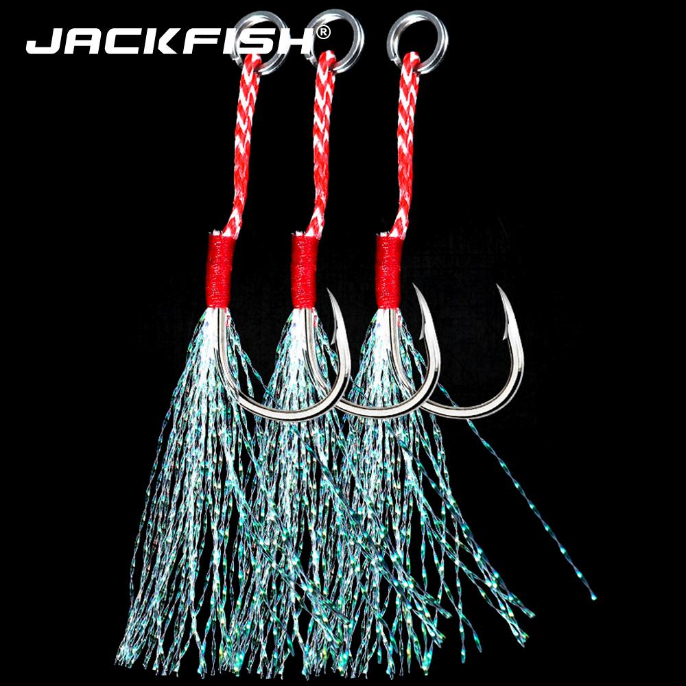 Cheap 10pcs/lot Fishing Hooks with Line feather roped Fishhook Barbed ...